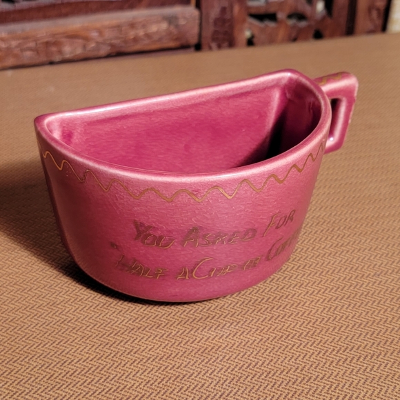 Dining | Vintage Half Coffee Cup Mug Maroon | Poshmark